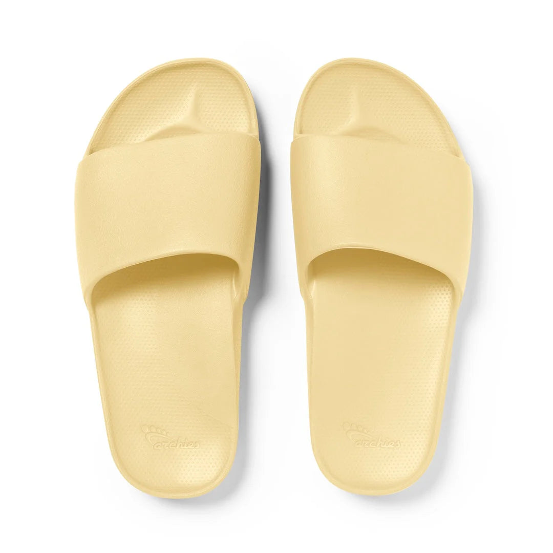 Arch Support Slides - Lemon – Noosa Footwear Co.